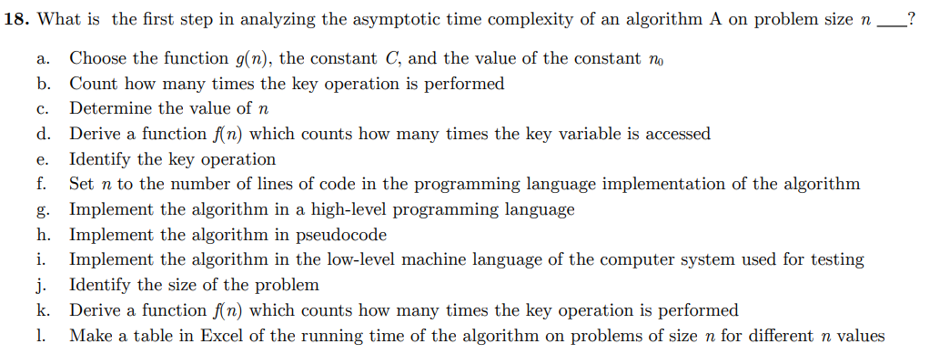 Solved 18. What is the first step in analyzing the | Chegg.com
