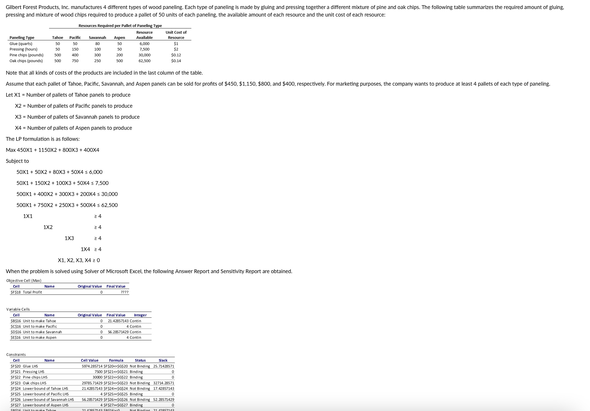 Solved What is the allowable increase of the Glue | Chegg.com