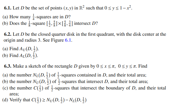 Solved Fig. 6.2 D is the quarter disk including its | Chegg.com