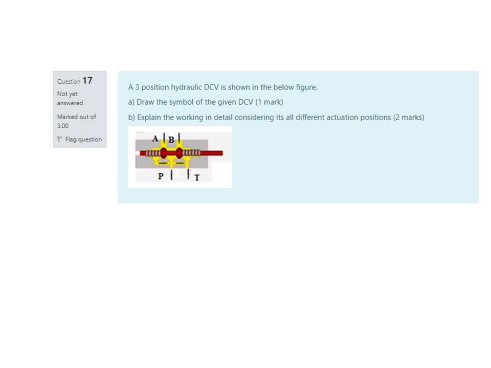 Solved Question 17 Not yet answered Marked out of 3.00 P | Chegg.com