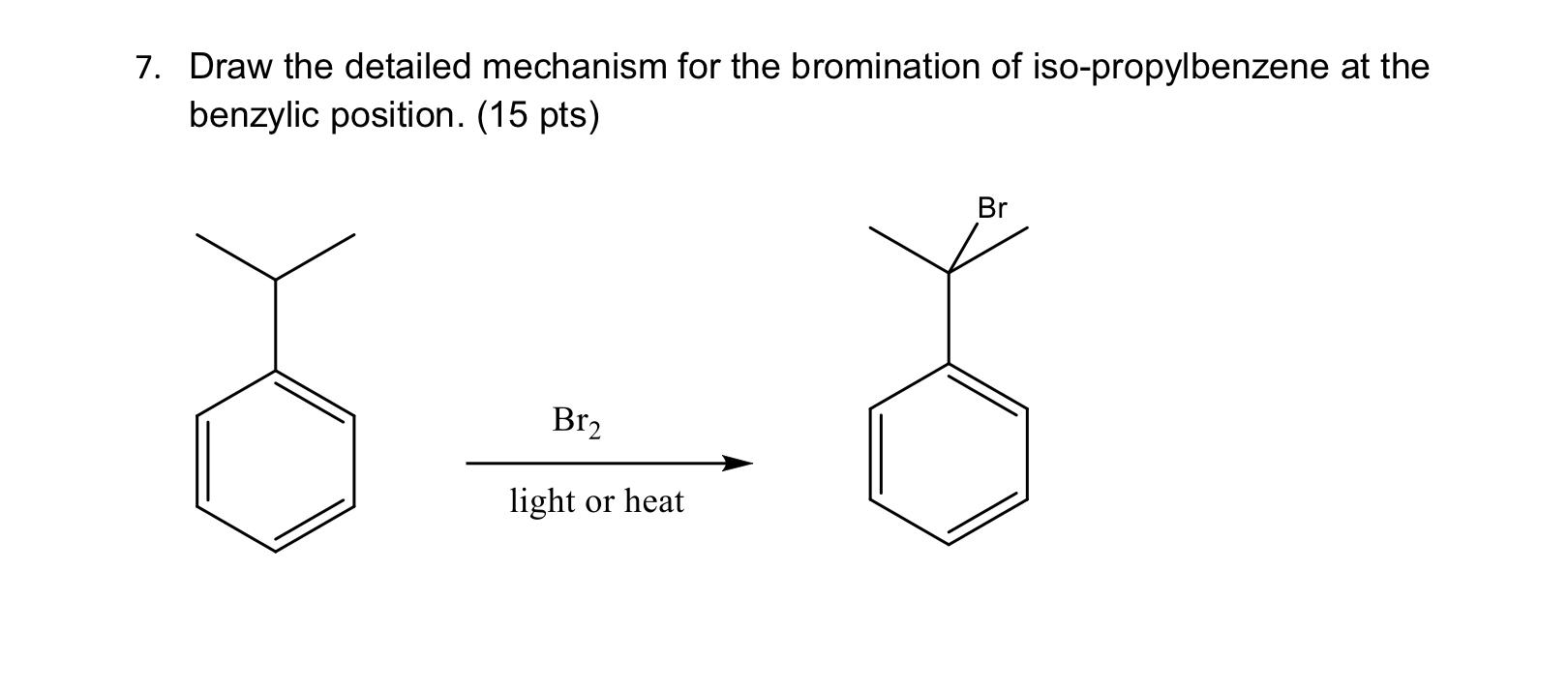 Solved Draw the detailed mechanism for the bromination of | Chegg.com