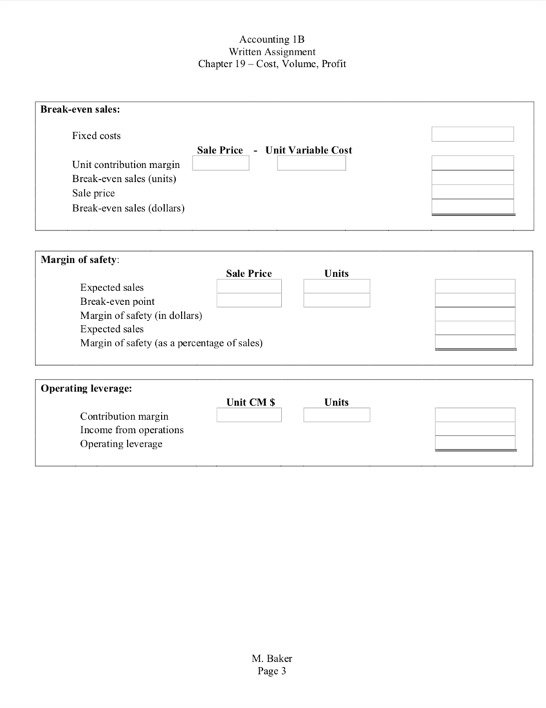 Solved Accounting 1B Written Assignment Chapter 19- Cost, | Chegg.com