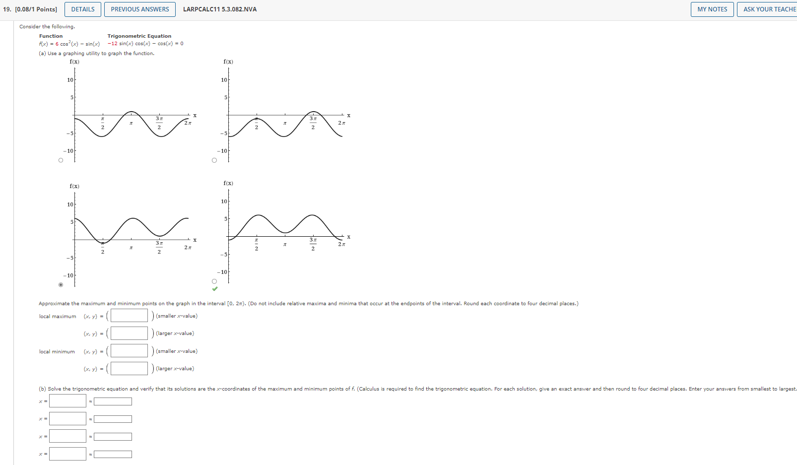 Solved Function Trigonometric Equation | Chegg.com