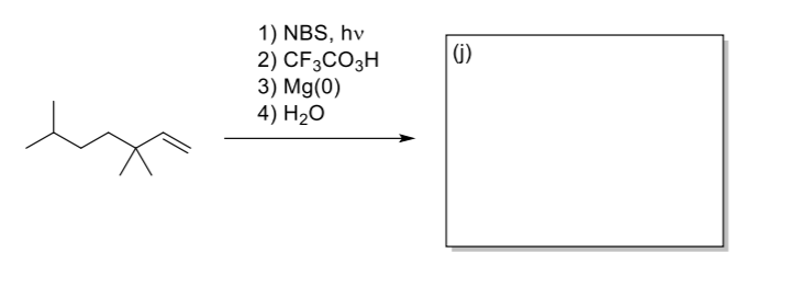Solved () 1) NBS, hv 2) CF3CO3H 3) Mg(0) 4) H20 | Chegg.com