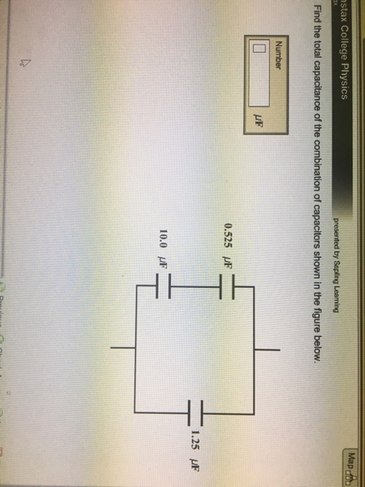 Solved Map stax College Physics Find the total capacitance | Chegg.com