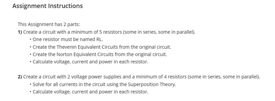 Assignment Instructions This Assignment has 2 ﻿parts: | Chegg.com