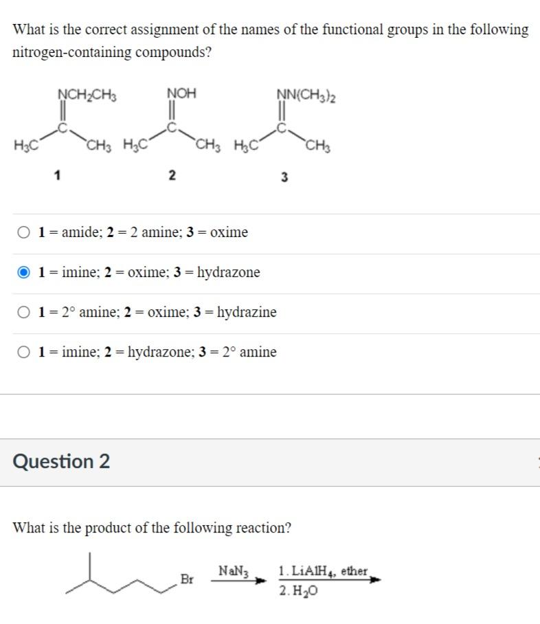 Solved What is the correct assignment of the names of the | Chegg.com