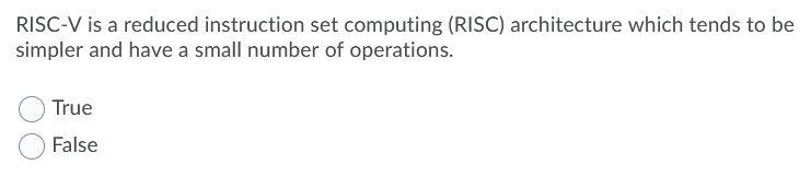Solved RISC-V is a reduced instruction set computing (RISC) | Chegg.com