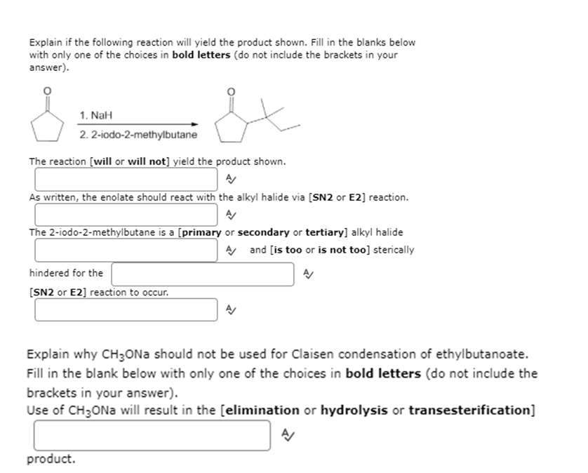 Solved Explain if the following reaction will yield the | Chegg.com