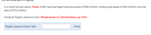Solved In a recent annual report, Target (USA) reported | Chegg.com