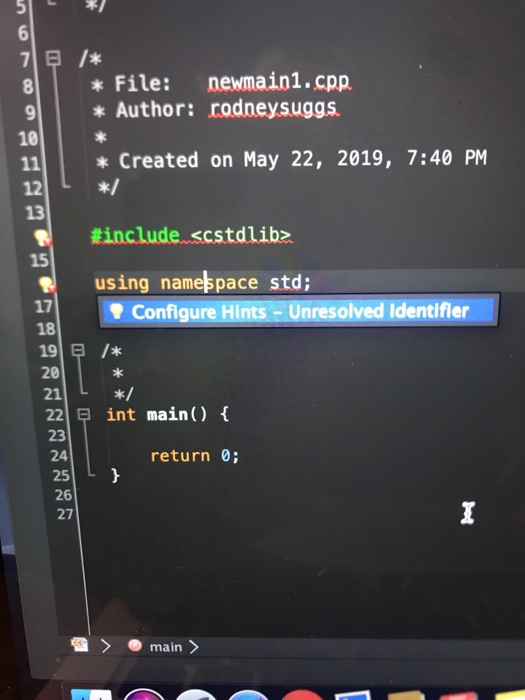 Solved Why am I getting a unresloved identifier and | Chegg.com Solved Why am I getting a unresloved identifier and | Chegg.com