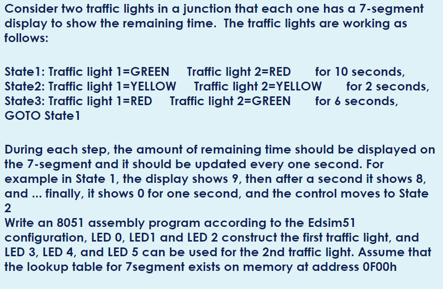 Solved Consider two traffic lights in a junction that each | Chegg.com