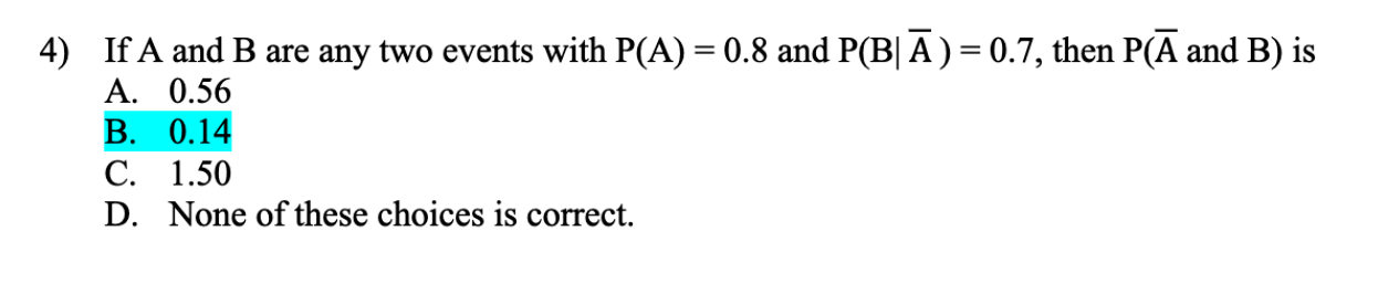 Solved 4) If A and B are any two events with P(A)=0.8 and | Chegg.com