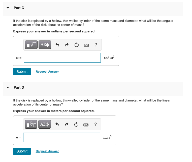 Solved Review Constants A thin, light string is wrapped | Chegg.com