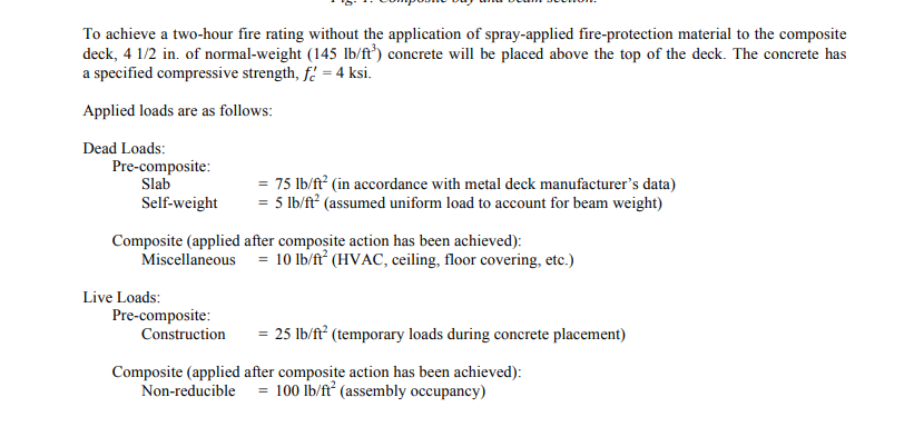 COMPOSITE BEAM DESIGN Given: A typical bay of a | Chegg.com