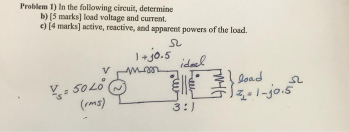 Solved Problem 1) In the following circuit, determine b) [5 | Chegg.com