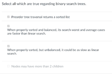 Solved Select all which are true regarding binary search | Chegg.com