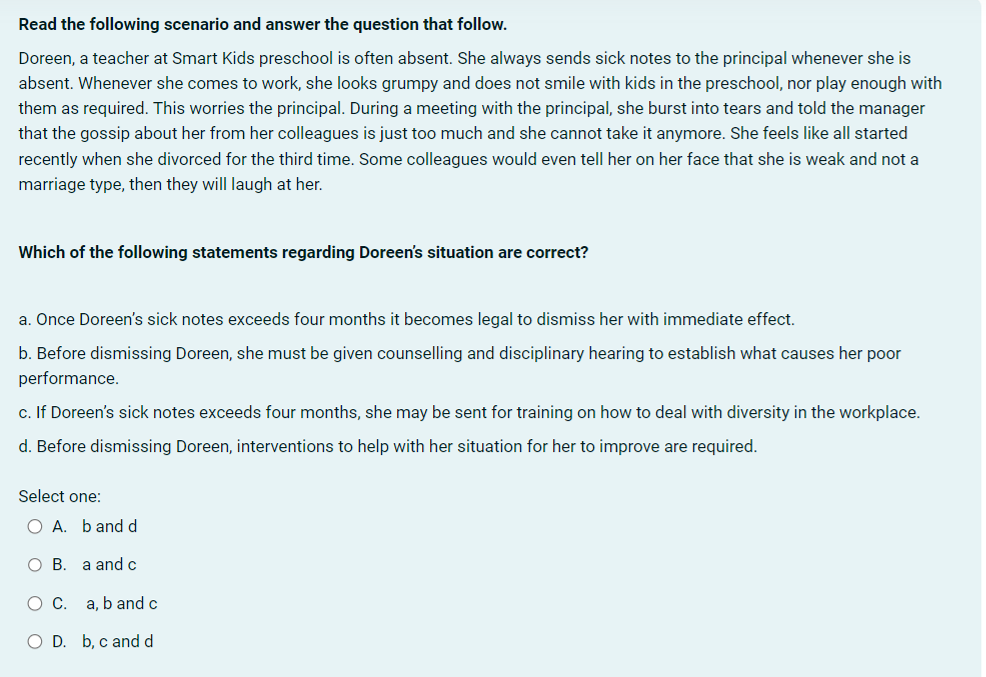 Solved Read the following scenario and answer the question | Chegg.com