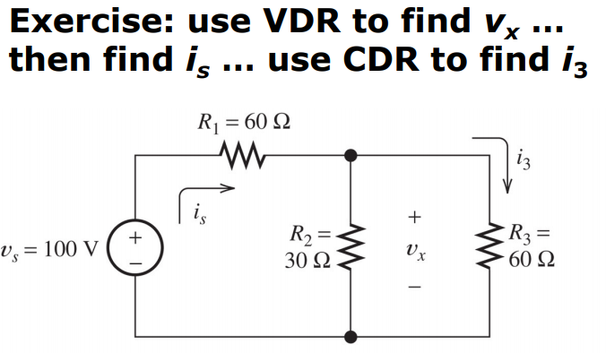 Solved Exercise: use VDR to find Vx.... then find is ... use | Chegg.com