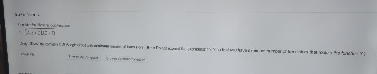 Solved Question 3 Consider The Following Logic Function 0573