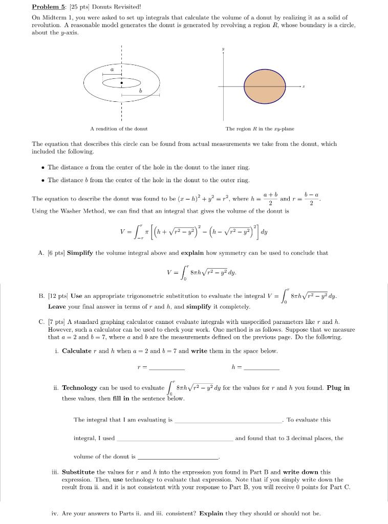 Solved Problem 5: 25 pts Donuts Revisited! On Midterm 1, you | Chegg.com