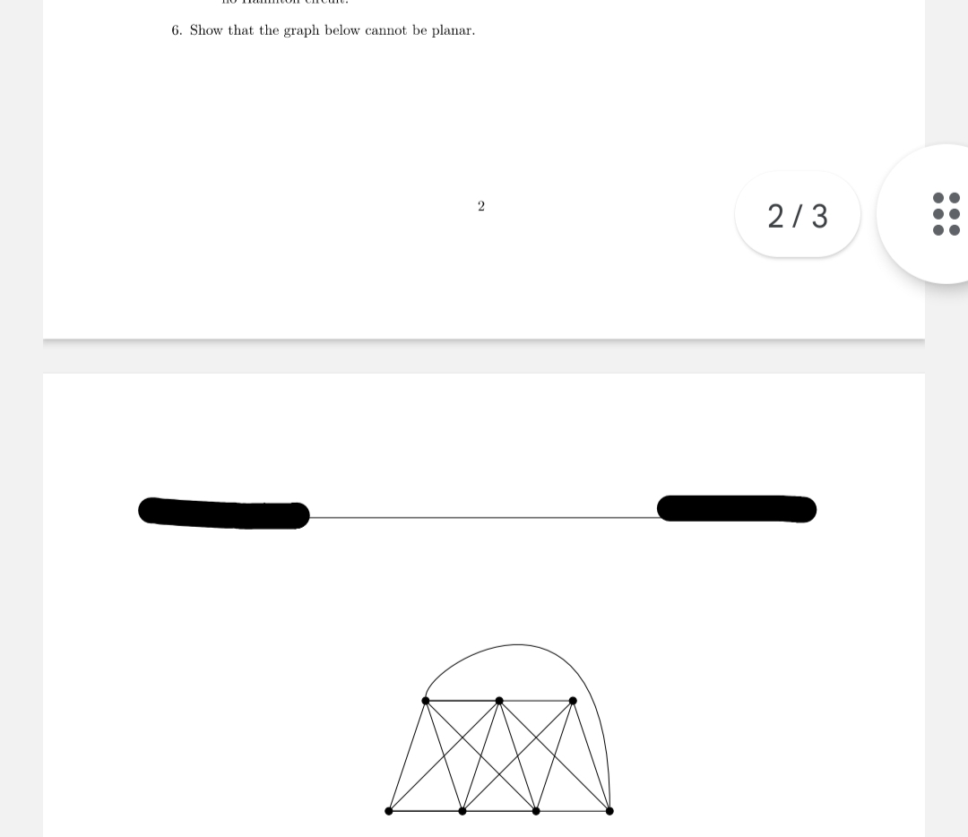 Solved 6. Show that the graph below cannot be planar. | Chegg.com