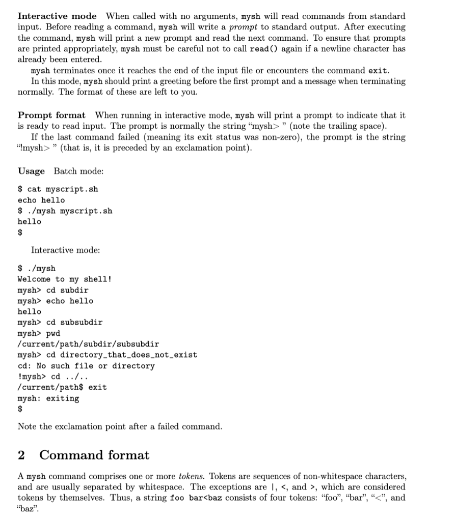 Solved which will read and interpret a sequence of commands. | Chegg.com