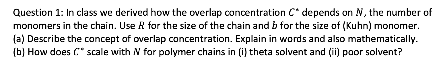 Solved Question 1: In class we derived how the overlap | Chegg.com
