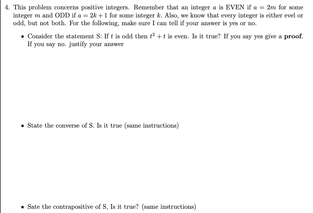 Solved This problem concerns positive integers. Remember | Chegg.com