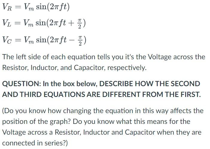 Solved VR = Vm sin(27 ft) Vų = Vm sin(27 ft + ) Vc = Vm | Chegg.com