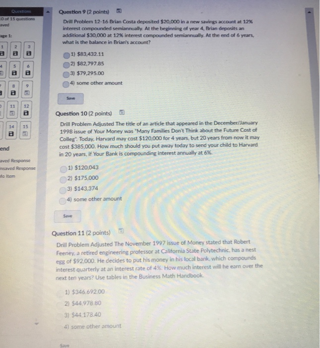 Solved Question 9 (2 points) of 1 Drill Problem 12-16 Brian | Chegg.com