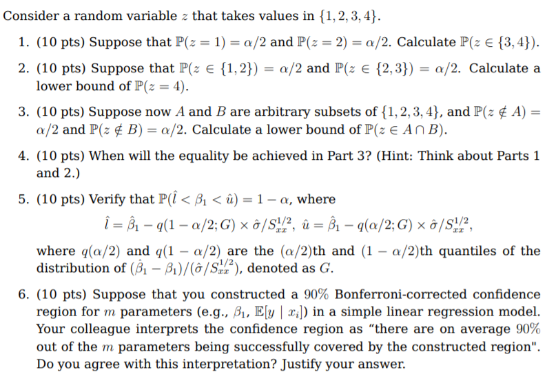 Solved Consider a random variable z that takes values in | Chegg.com