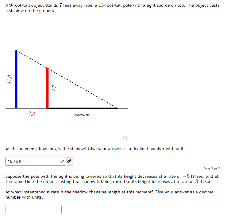 Solved A 9-foot-tall object stands 7 feet away from a | Chegg.com