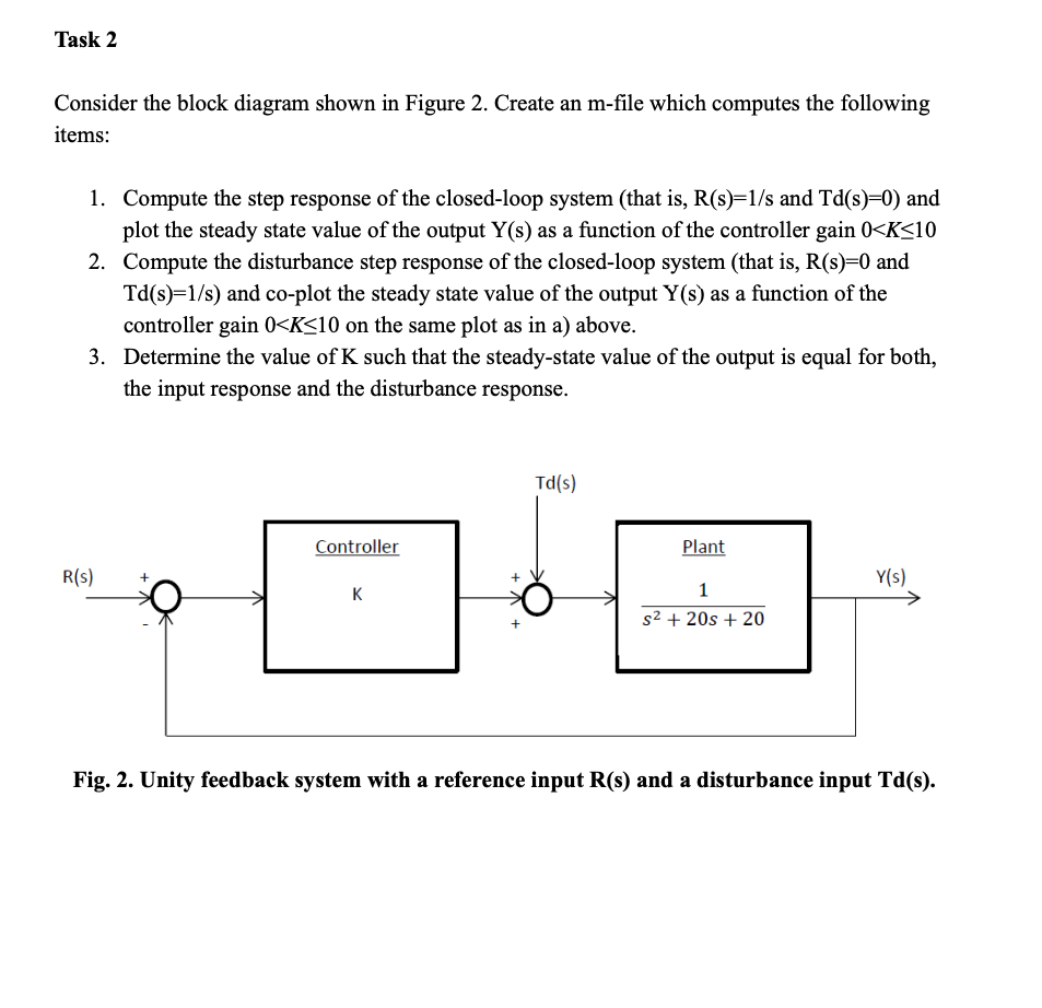 Solved Consider the block diagram shown in Figure 2. Create | Chegg.com