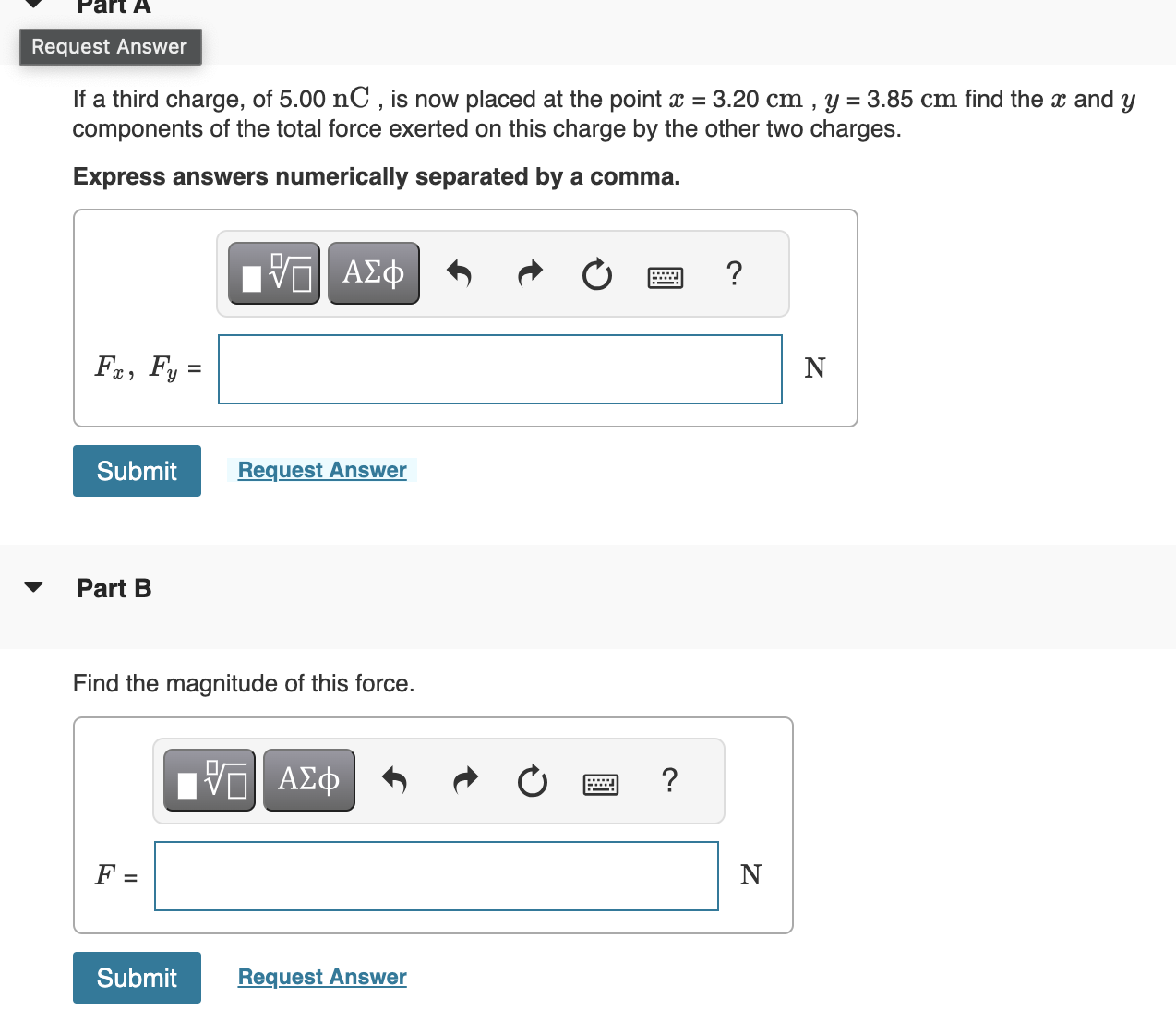 Solved A charge of -3.50 nCnC is placed at the origin of an | Chegg.com