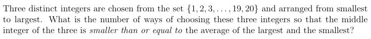 Three distinct integers are chosen from the set | Chegg.com