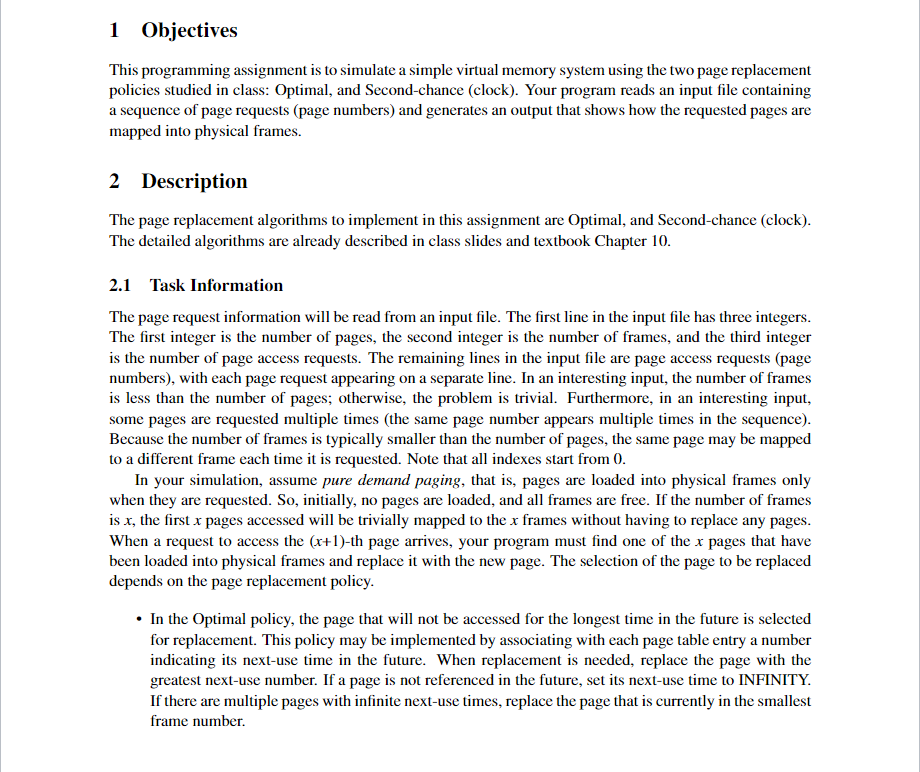 Solved 1 Objectives This programming assignment is to | Chegg.com