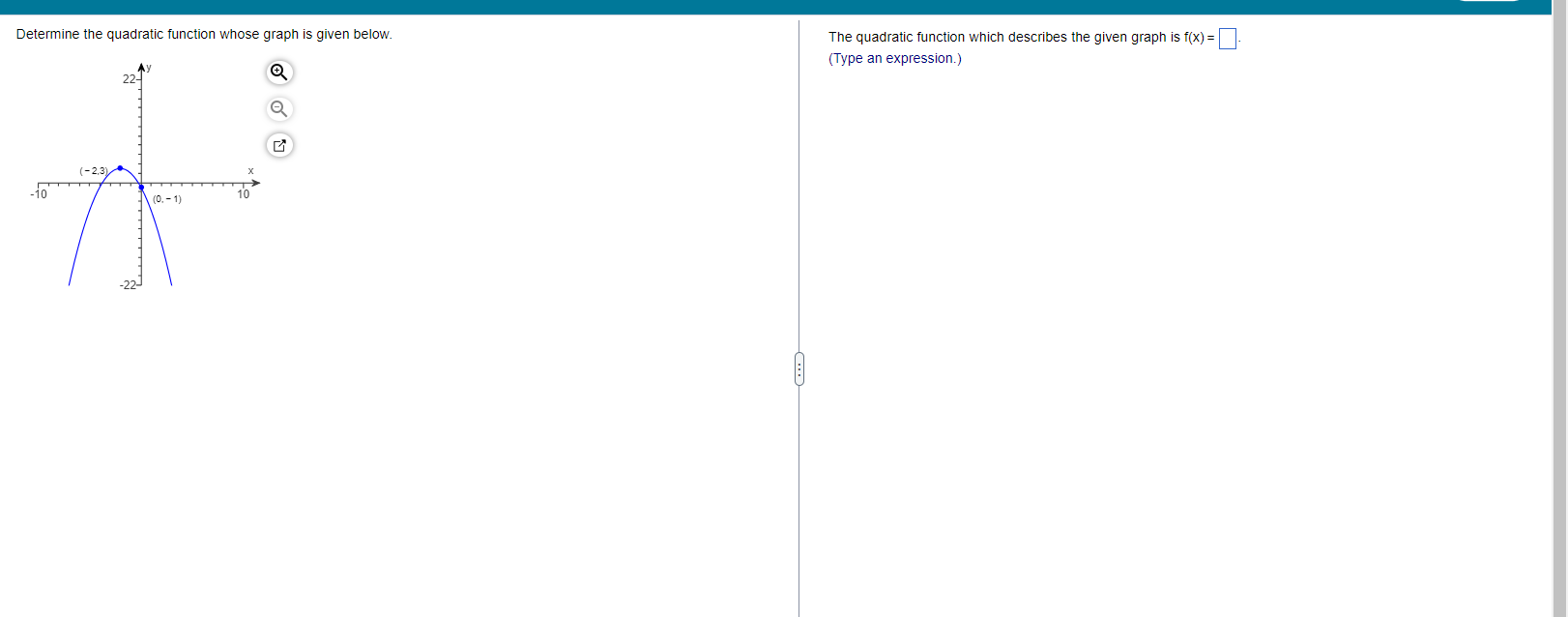 Solved Determine The Quadratic Function Whose Graph Is Given 7451