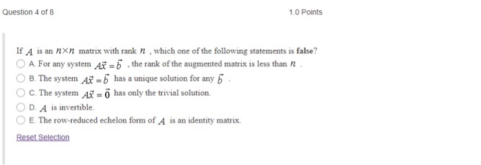 Solved Let A be a 5x4 matrix with rank 3. Then the | Chegg.com