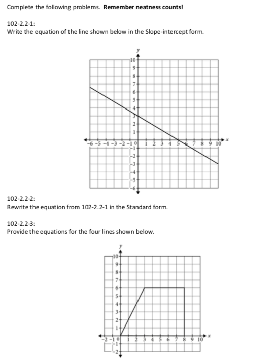 Solved Complete the following problems. Remember neatness | Chegg.com