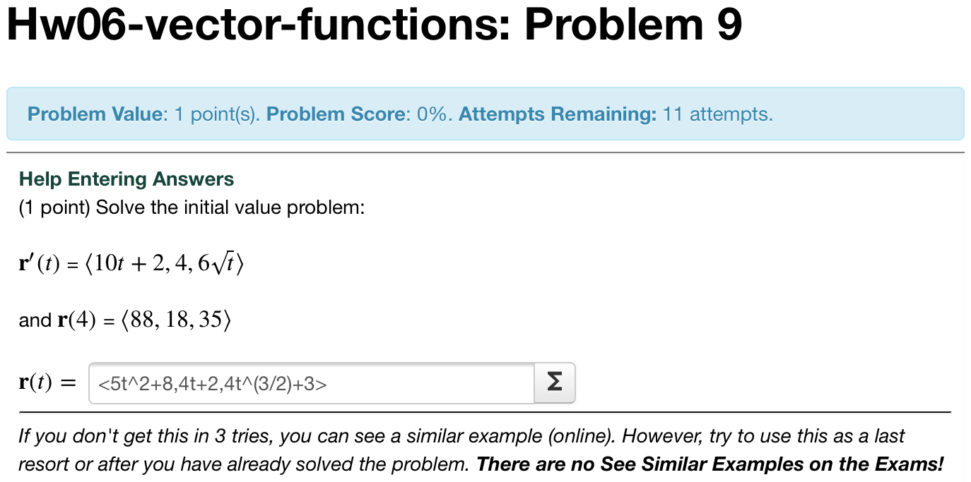 Solved Hw06 Vector Functions Problem 9 Problem Value 1 9636