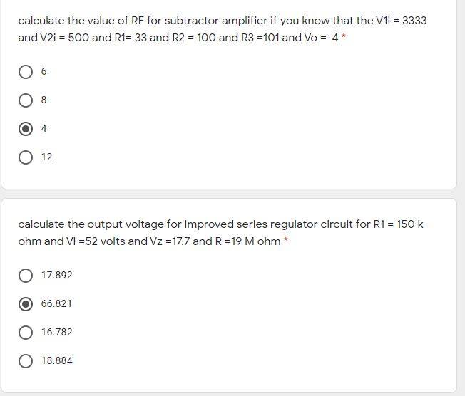 Solved calculate the value of RF for subtractor amplifier if | Chegg.com