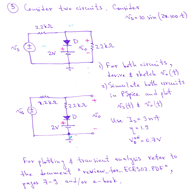 Solved (3) Consider two circuits. Cousider | Chegg.com