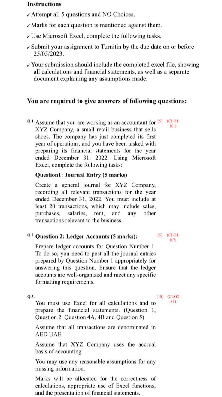 Instructions Attempt all 5 questions and NO | Chegg.com