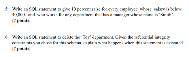 Solved Given the following relational database schema: | Chegg.com