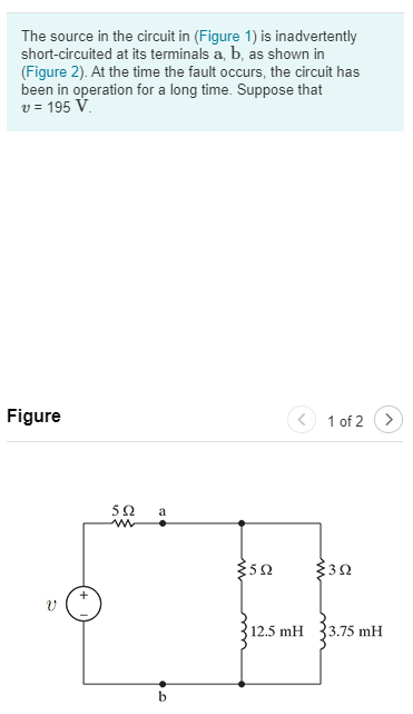 Solved a. What is the initial value of the current iab in | Chegg.com