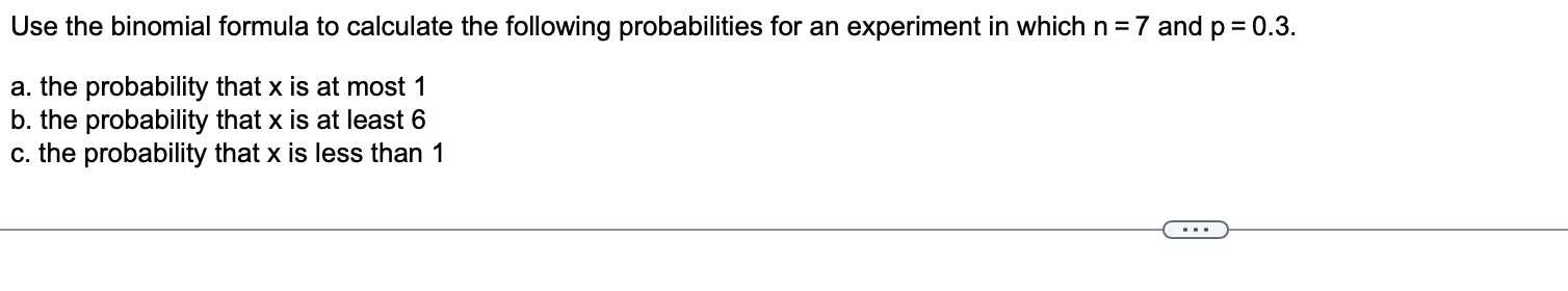Solved Use the binomial formula to calculate the following | Chegg.com
