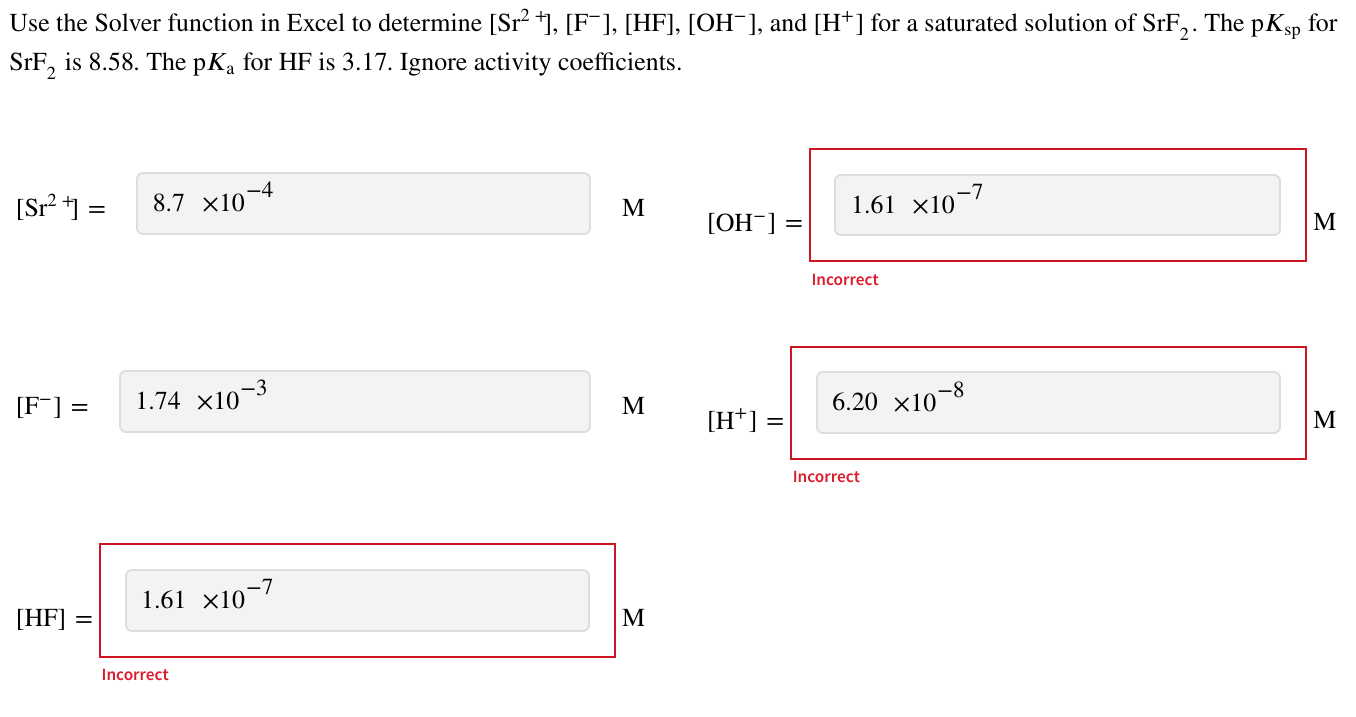 Solved Use the Solver function in Excel to determine | Chegg.com