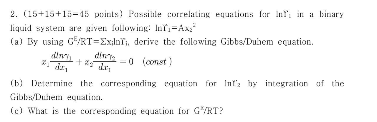 Solved 2. (15+15+15=45 points) Possible correlating | Chegg.com