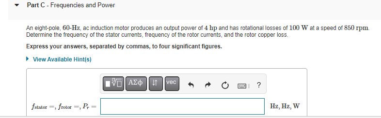 Solved Learning Goal: Be able to apply the many equations | Chegg.com